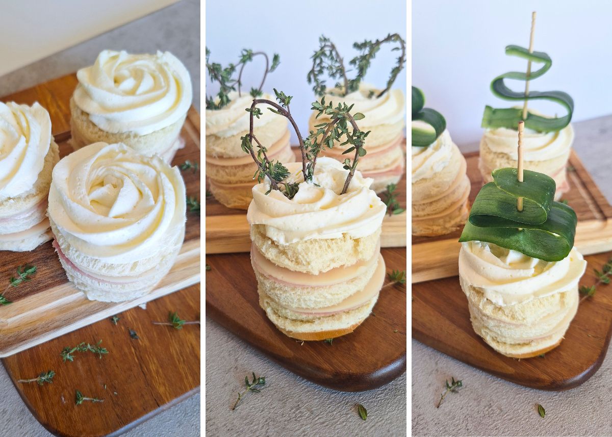 Double-Stacked Mini Sandwiches for Parties
